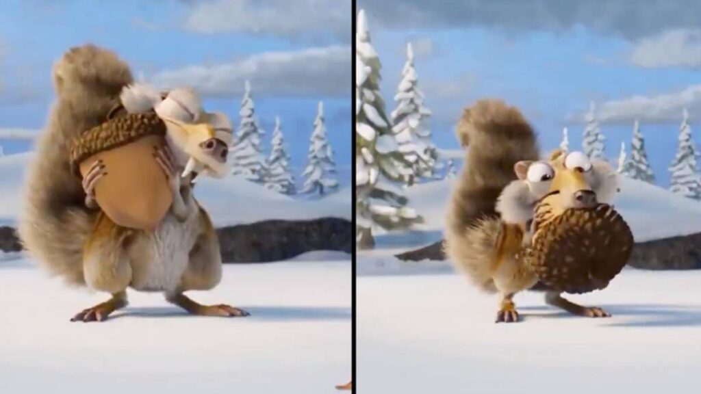 Ice Age Scrat The Squirrel Finally Gets His Acorn In Farewell Video Itsaww