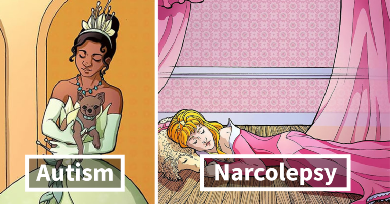 Artist Gives Disney Princesses Disabilities And Disorders To Draw ...